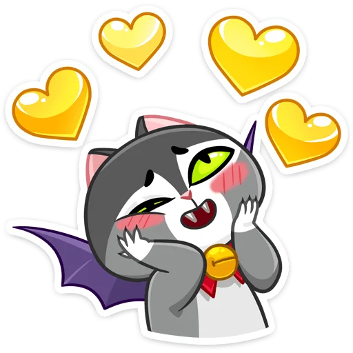 Vamp Cat WhatsApp Stickers - Stickers Cloud