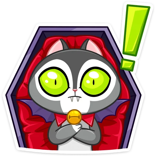 Vamp Cat WhatsApp Stickers - Stickers Cloud